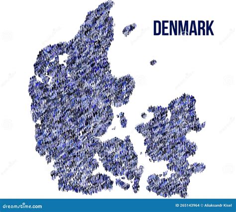 Denmark People Icon Map Stylized Vector Silhouette Of Denmark