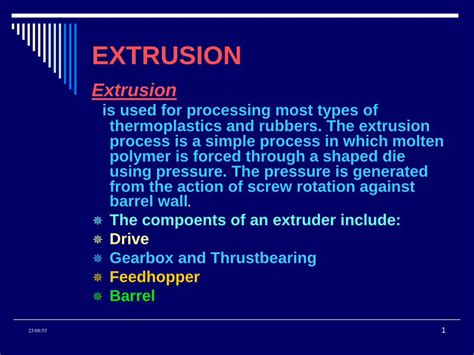 Pdf Extrusion King Mongkuts University Of Technology Thonburi Dokumen Tips