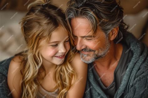 Premium Photo Father And Daughter Share A Loving Moment