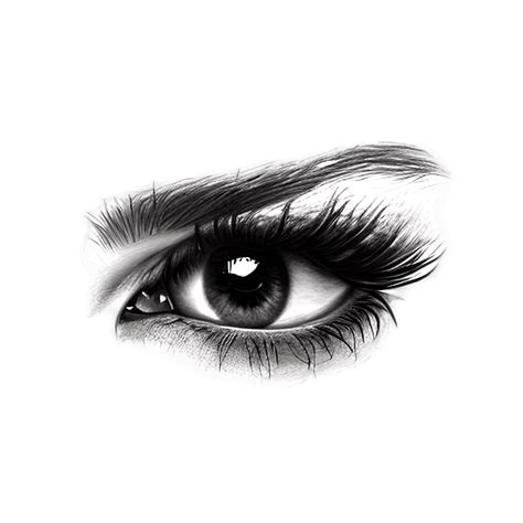 Digital Graphic Highly Detailed Hyper Realistic Pencil Sketch Of Eyes