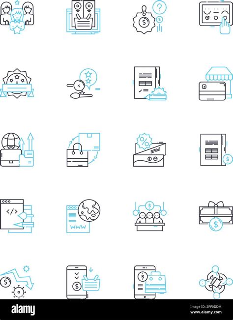Marketing Campaigns Linear Icons Set Strategy Analytics Engagement