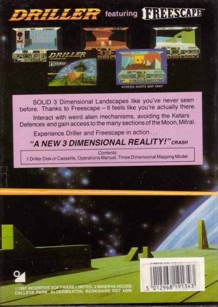 Driller Amstrad CPC By Incentive Software Artwork And Scans