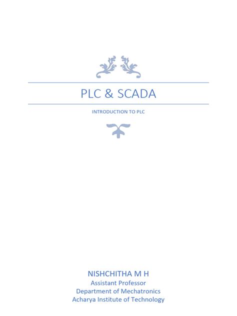 Module 1 Introduction To Plc Lecture Notes Pdf