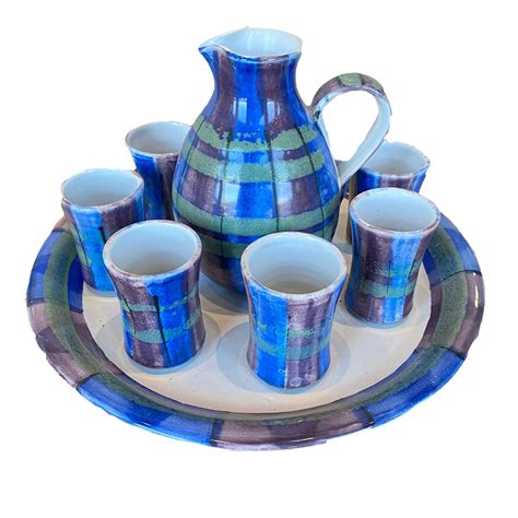 Tartan Dram Set Uig Pottery