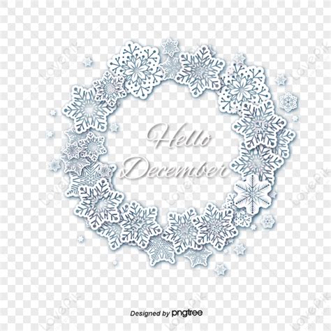 로맨틱 눈송이 웨딩 화이트 라운드 테두리낭만적 인아름다운 Png 일러스트 무료 다운로드 Lovepik
