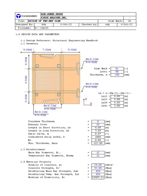 Two Way Slab Design Aci83 Coefficient Method Pdf