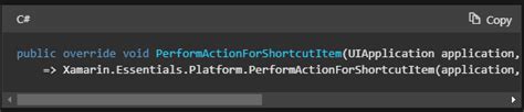 App Shortcuts In Xamarin Forms
