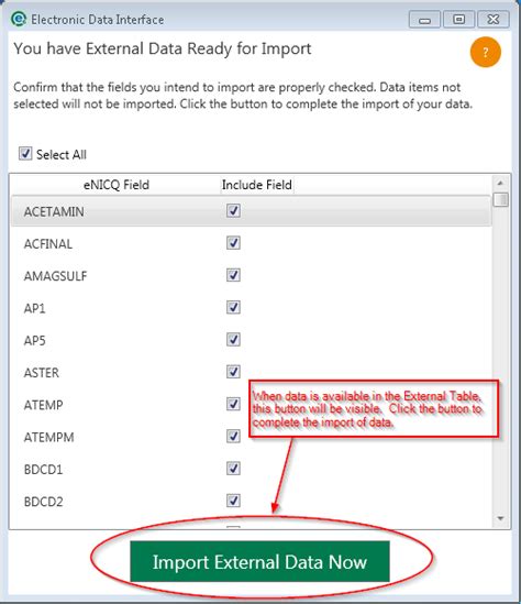 Enicq Edi Importing Infant Records From The External Table Help Center