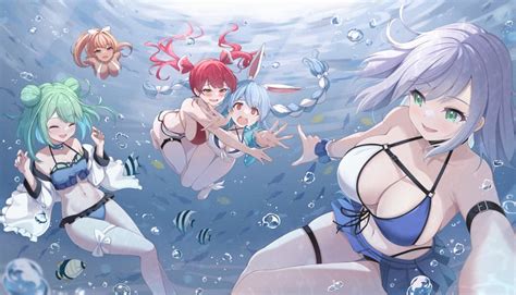 Houshou Marine Usada Pekora Shirogane Noel Uruha Rushia Shiranui
