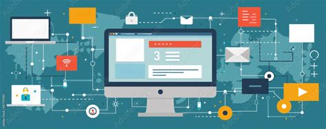 A Computer Monitor Displays A Colorful And Complex Web Of Icons And