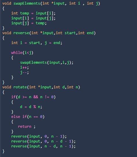 you have been given a random integer array list arr of size n write a function that rotates