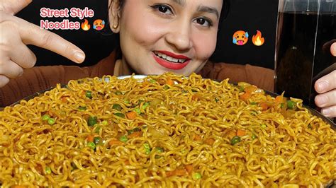 Uncut Mukbang‼️😉ll Eating Lots Of Spicy Street Style Noodles🔥🥵ll Uncut