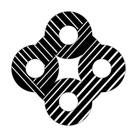 Premium Photo Chart Connected Icon Black White Diagonal Lines