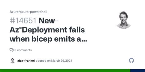 New Azdeployment Fails When Bicep Emits A Warning · Issue 14651
