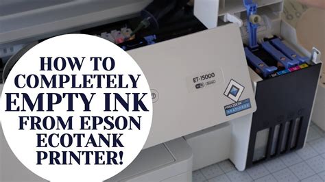 How To COMPLETELY Empty Drain Ink From Epson EcoTank To Change Ink Or D In 2025 Epson