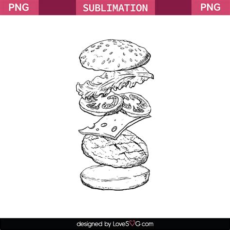 Burger Sublimation File Png