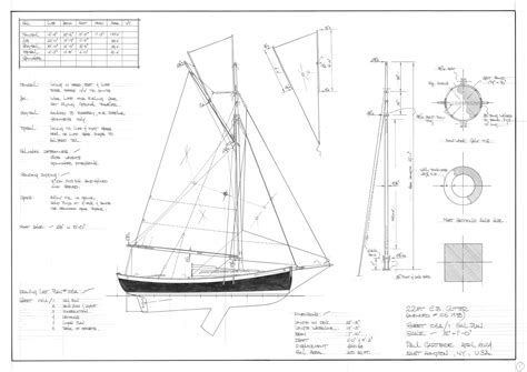 22 Ft Double Ended Cutter Design 106a Gartside Boats