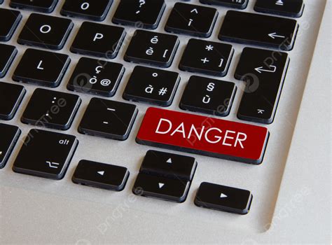 Computer Keyboard Glowing Danger Key Backgrounds Internet Notebook