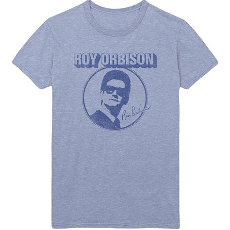 Roy Orbison Photo Circle Slim Fit T Shirt Rockabilia Merch Store