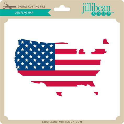 Usa Flag Map Lori Whitlocks Svg Shop