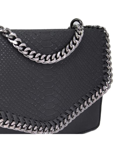 CRAZYCHIC Sac Bandoulière Chaînes à Rabat Serpent Python Femme