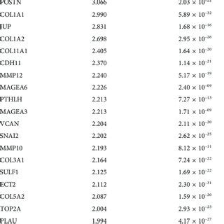 Top 25 Down Regulated Genes In Differential Gene Expression Analysis