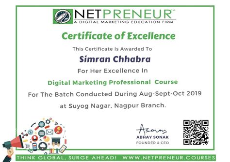 Simran Chhabra Digital Marketing Courses