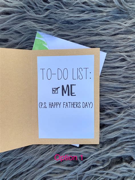 Naughty Fathers Day Card Etsy