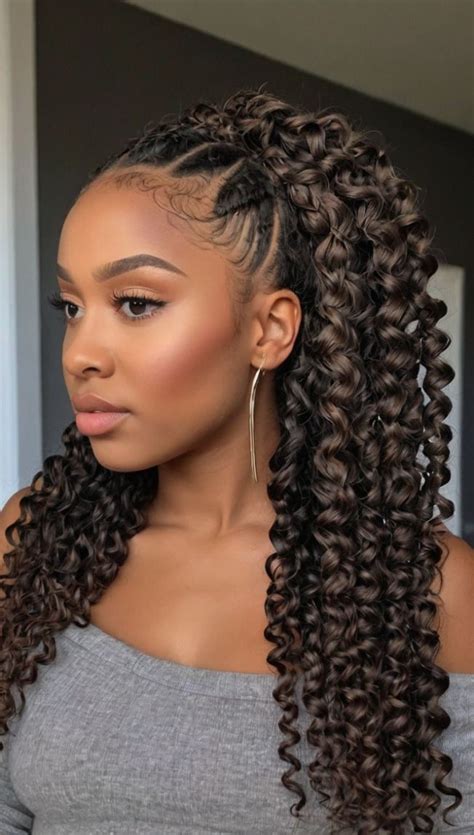 Half Up Half Down Hair Black Women African Braids Hairstyles Hair