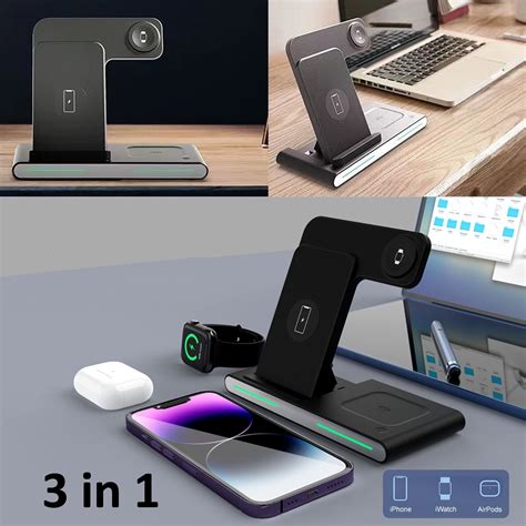 3 в 1 Wi-FI станция за зареждане, смартфон, смарт часовник и аудио ...