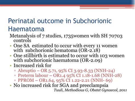 Subchorionic Haemorrhages Pptx