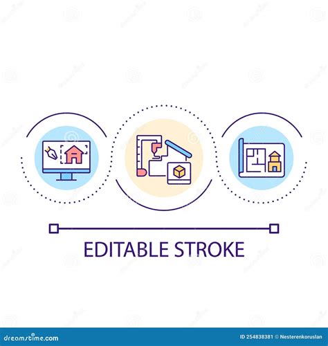 Software For Architectural Projects Loop Concept Icon Stock Vector Illustration Of Concept