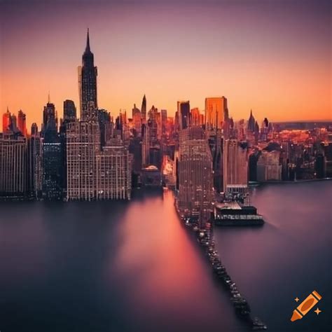 Sunset In New York City On Craiyon
