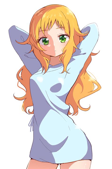 Safebooru 1girl Aikatsu Aikatsu Stars Arms Behind Head Blonde Hair