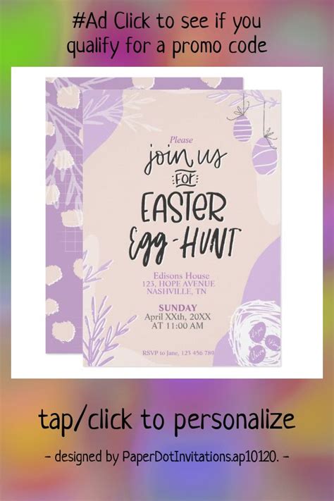 Easter Egg Hunt Party Invitation Template