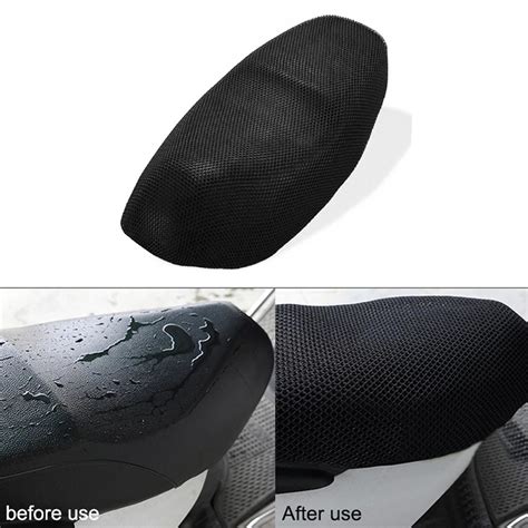 Anti Slip Motorcycle Seat Cushion Insulation Breathable Black For