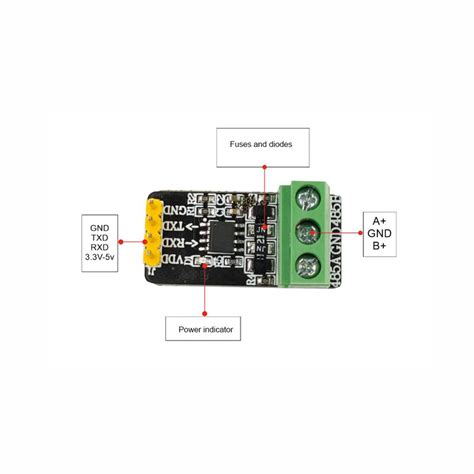 Taidacent 자동 듀얼 웨이 변환기 모듈 Ttl Rs485 변환기 직렬 Uart Rs485 변환기 Max13487