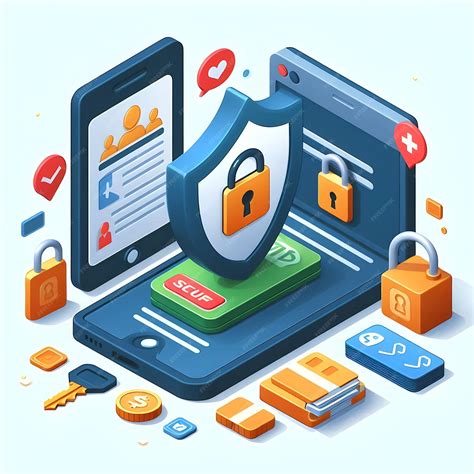 3d Flat Vector As Secure Access Control Icon With A Keycard And Shield Concept As Vector