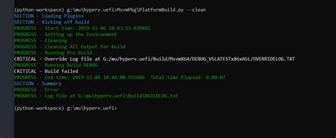 Error Is Green For Platform Build Issue Tianocore Edk Pytool Extensions GitHub