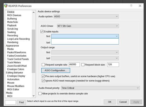 Cant Record With Nt1 5th W Reaper Help R Rode