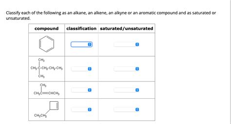 Solved Classify Each Of The Following As An Alkane An Chegg