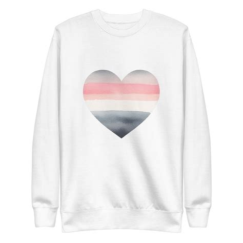 Demigirl Pride Flag Beautiful Watercolor Heart Gay Pride Unisex Premium