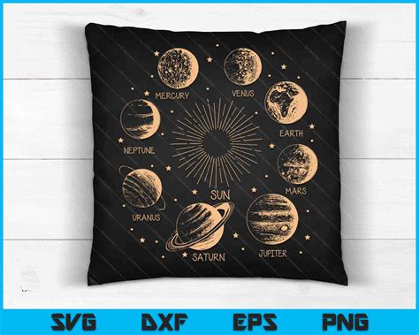 Solar System Planets Space Science Galaxy Astrology Universe Svg Files