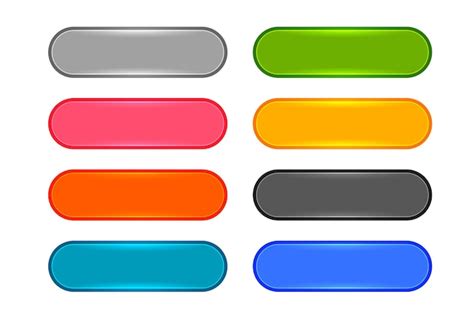 Free Vector Collection Of 3d Web App Button Element Sign Design