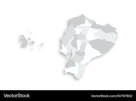 Ecuador Political Map Of Administrative Divisions Vector Image