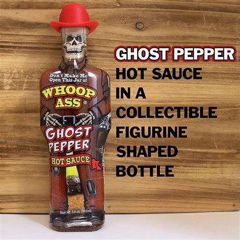 Whoop Ass Ghost Pepper Hot Sauce 165ml The Lolly Barn