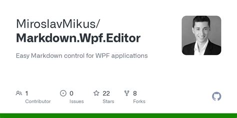 Github Miroslavmikus Markdown Wpf Editor Easy Markdown Control For