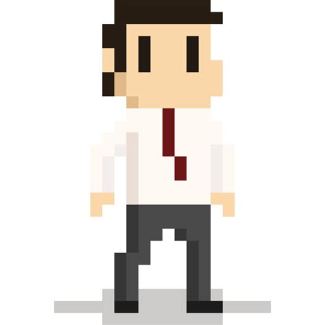 Píxel Arte Dibujos Animados Oficina Hombre Personaje 27517373 Png