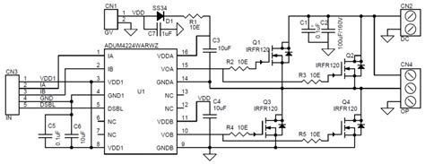 A V Isolated Half Bridge Driver Electronics Lab