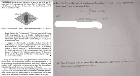 Solved THEOREM Let D And D Be Metrics On A Set X And Chegg